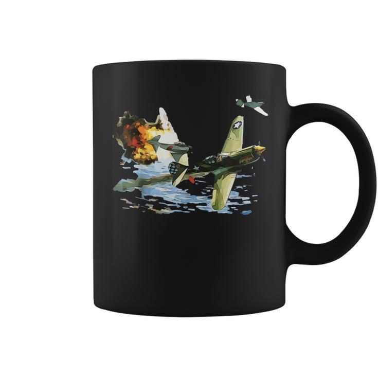 Air To Air Combat Ww2 Warbirds Fighter Aircraft Coffee Mug | Mazezy