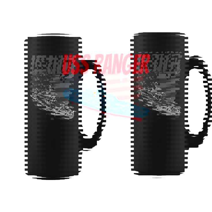 Aircraft Carrier Uss Ranger Cv-61 For Grandpa Dad Son Coffee Mug | Seseable