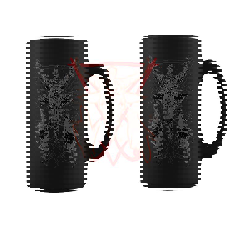 Baphomet Devil Demon Goat Pentagram Lucifer Goth 666 Satanic Coffee Mug ...