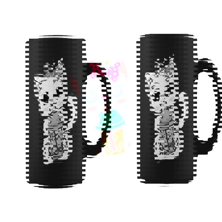 Boba Tea Cat Bubble Tea Cat Milk Tea Kawaii Anime Cat Coffee Mug | Seseable
