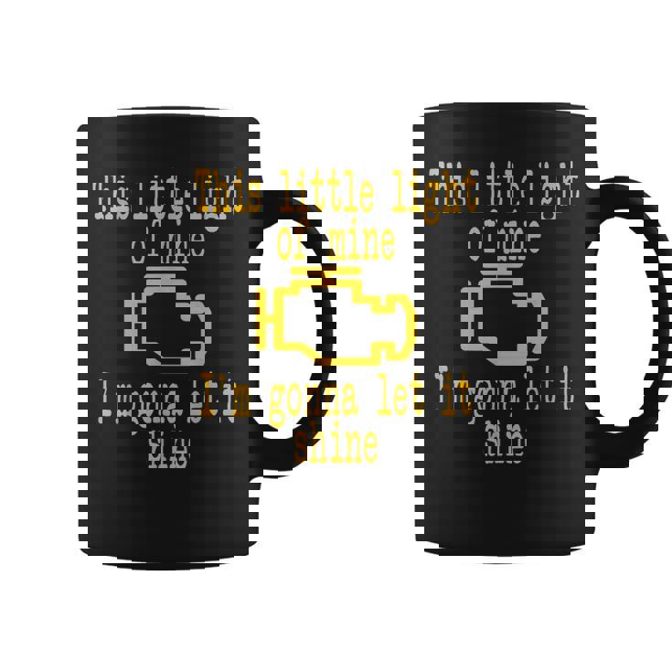 Cel Check Engine Light Funny Car Racing Mechanic Coffee Mug | Mazezy