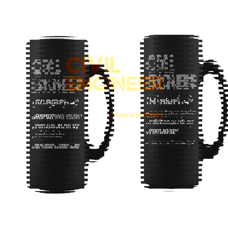 Civil Engineer Funny Definition Engineering Coffee Mug - Thegiftio