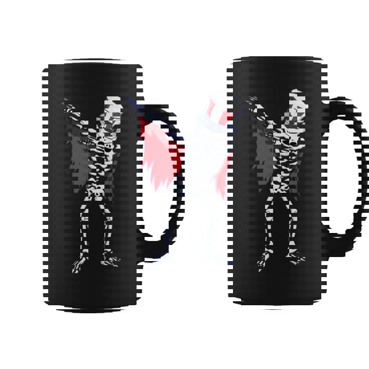 Dabbing Uncle Sam Skeleton Dab For Freedom 4Th Of July Skull Coffee Mug ...
