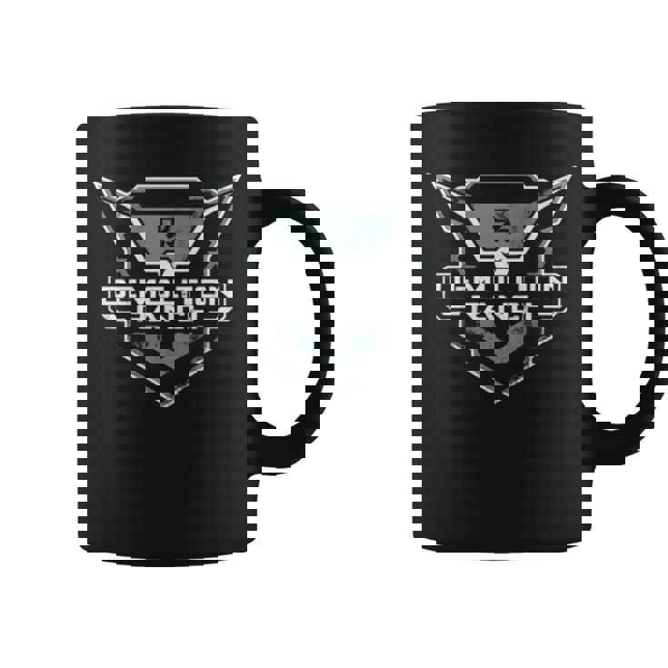 Demolition Ranch Monochrome Shield Logo Coffee Mug | Mazezy