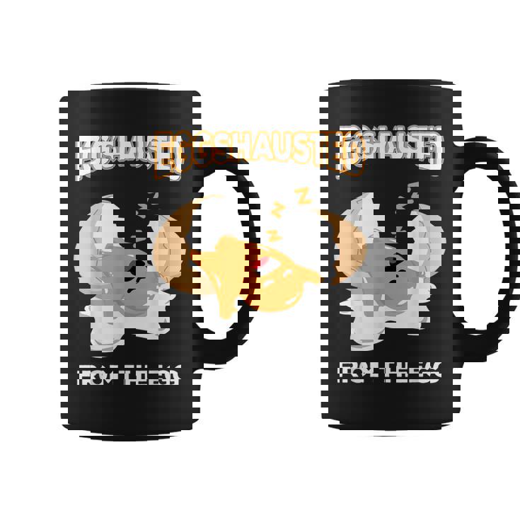 Eggshausted From The Egg World Record Egg Meme Coffee Mug | Mazezy