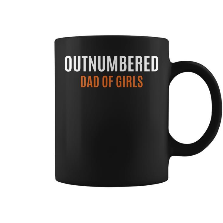 Fathers Day Gift From Daughter Wife Outnumbered Dad Of Girls Coffee Mug ...