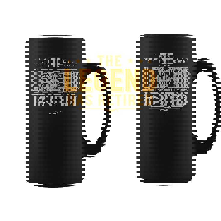 Funny Retirement The Legend Has Retired Humor Coffee Mug | Seseable