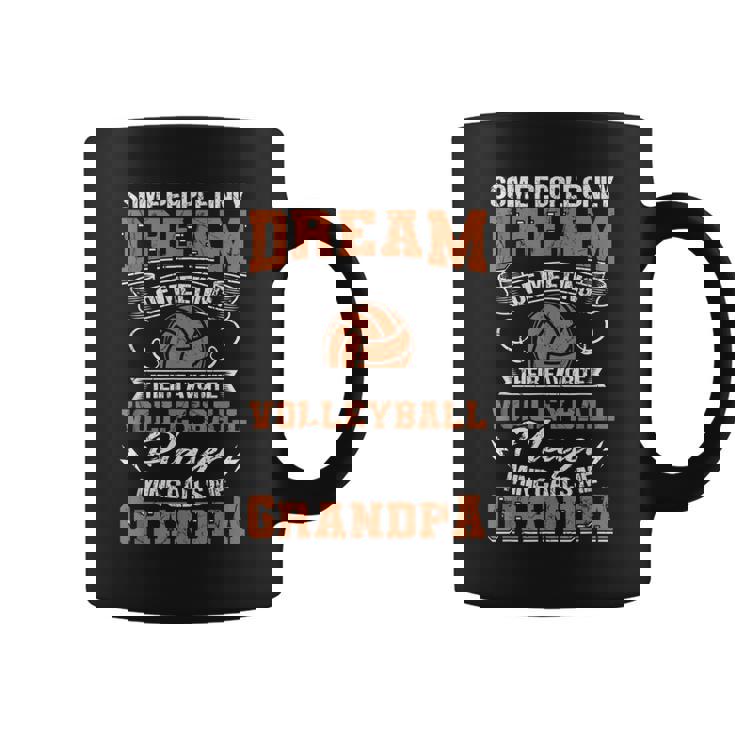Grandpa Volleyball Player Team Sport Grandfather Spiker Coffee Mug | Mazezy