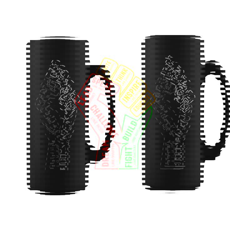 Inspiring Black Leaders Power Fist Hand Black History Month V7 Coffee ...