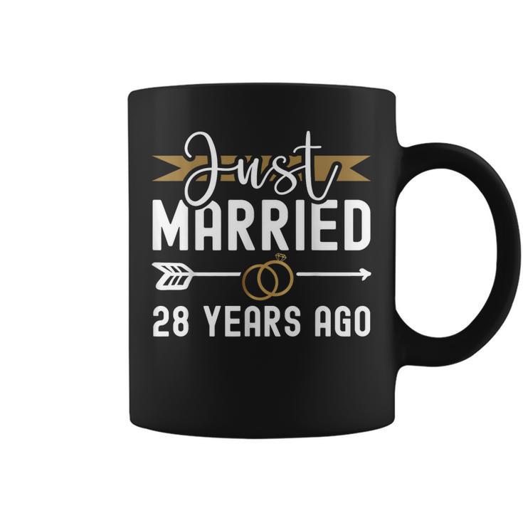 Just Married 28 Years Ago 28Th Wedding Anniversary Coffee Mug | Mazezy