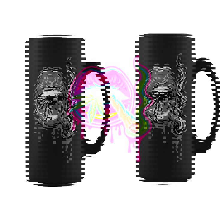 Lips Sexy Smoker Blunt Weed Th Marijuana Leaf 420 Coffee Mug | Mazezy