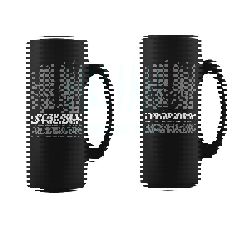 Love One Woman And Several Guns Coffee Mug - Monsterry