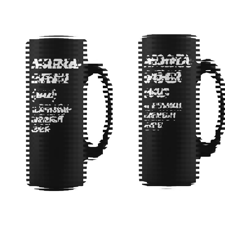 Mechanical Engineer Definition Funny Engineering Coffee Mug | Mazezy