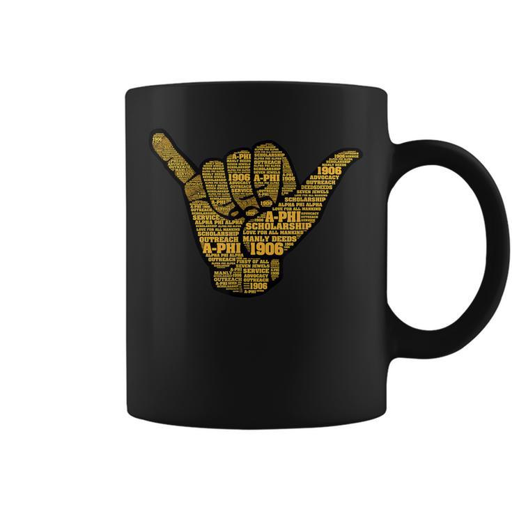 Mens Alpha African Fraternity Hand Sign Words 1906 Coffee Mug | Mazezy