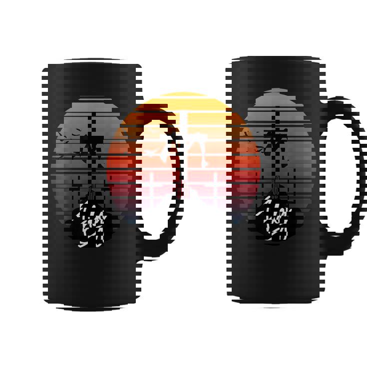 Mens Good Friday On Cross Groovy Coffee Mug | Mazezy