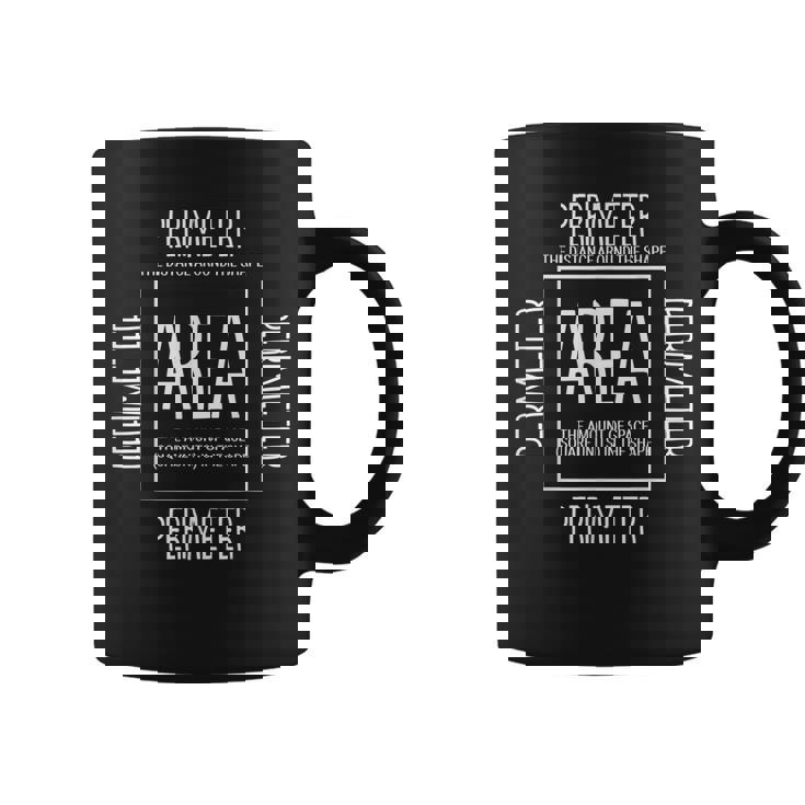 Perimeter And Area Math Funny Mathematics Teacher Retro Coffee Mug ...