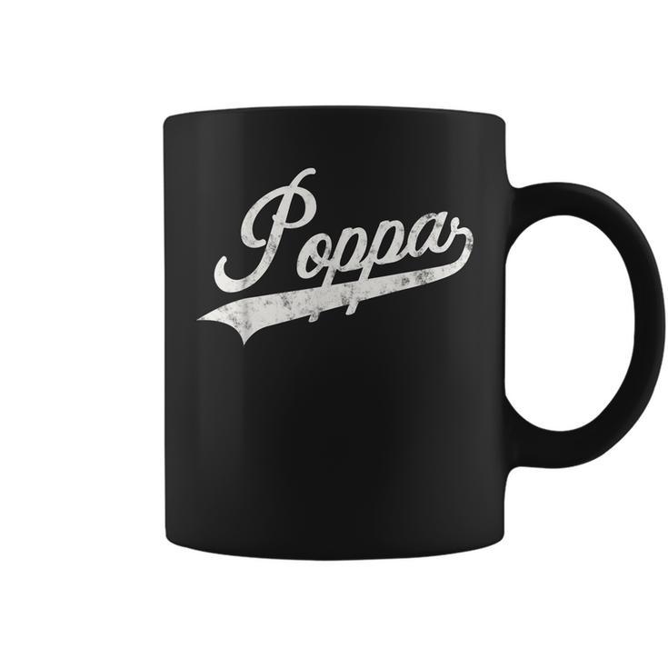 Poppa Retro Style Father’S Day Gift Funny Poppa Grandpa Coffee Mug | Mazezy