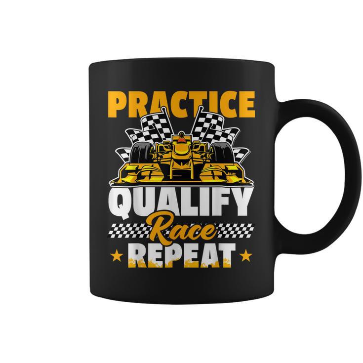 Practice Qualify Race Repeat Open Wheel Formula Racing Car Coffee Mug ...
