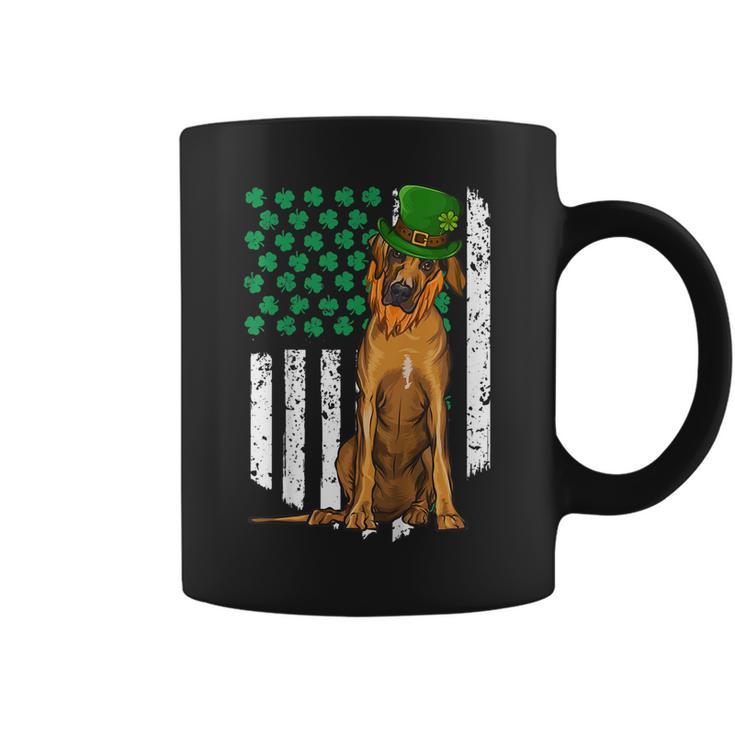 Rhodesian Ridgeback St Patricks Day Irish American Flag Coffee Mug | Mazezy