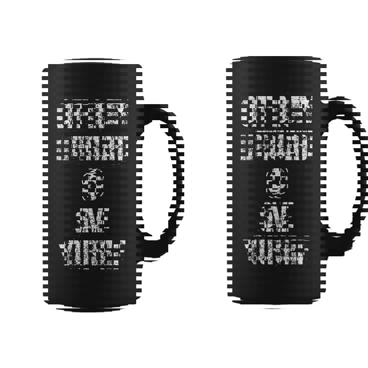 Save Yourself Lifeguard Swimming Pool Guard Off Duty Red Coffee Mug ...