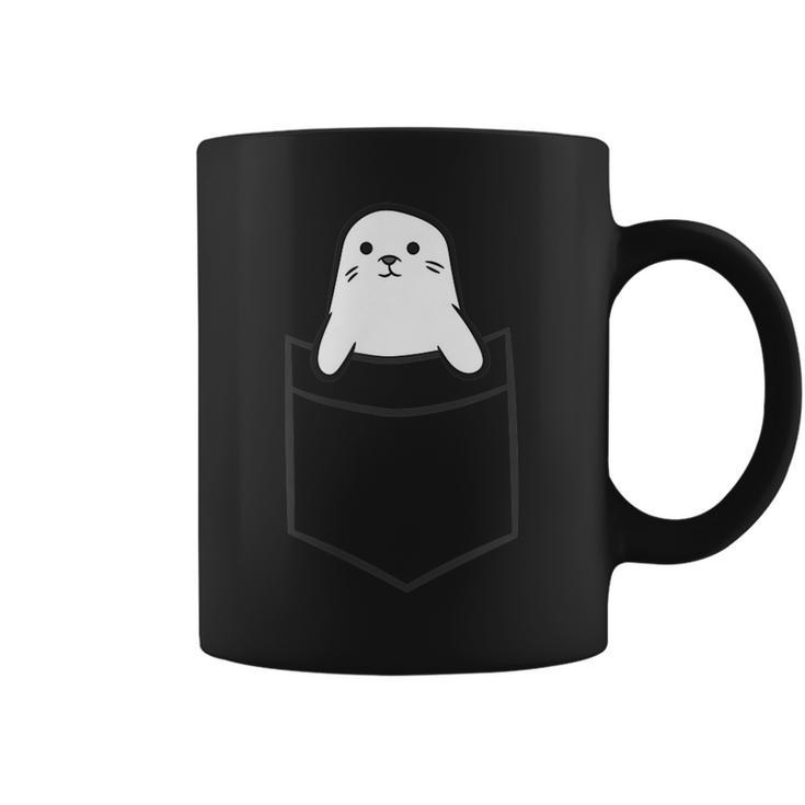 Seal In The Pocket Cute Baby Seals Coffee Mug | Mazezy