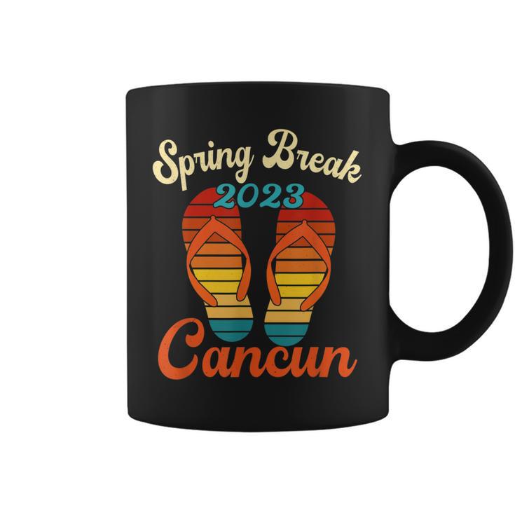 Spring Break Cancun Mexico Beach 2023 Vintage Flip Flops Coffee Mug ...