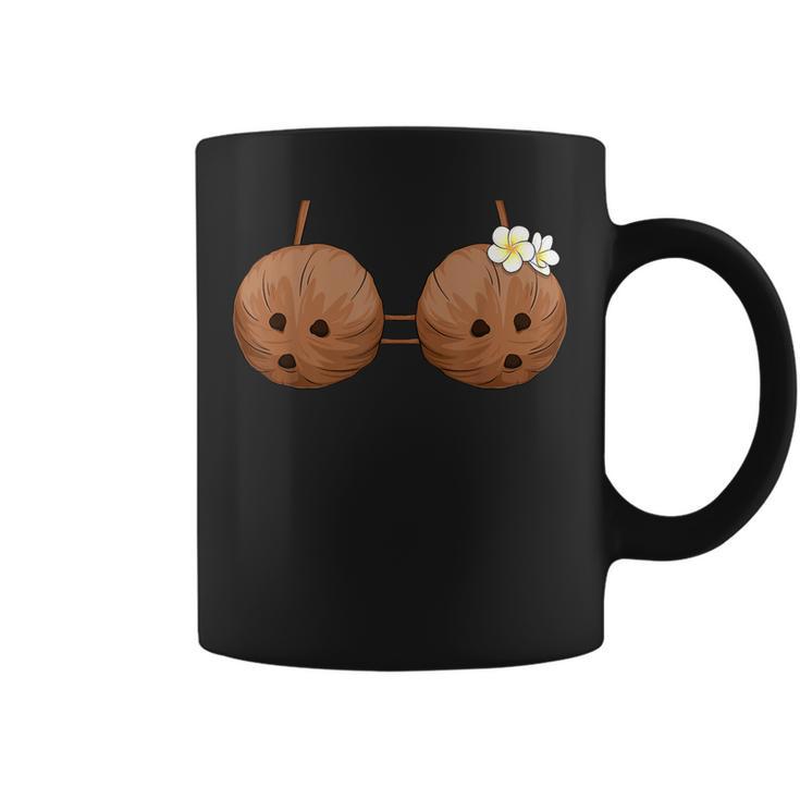 Summer Coconut Bra Halloween Costume Hawaii Aloha Beach Coffee Mug | Mazezy