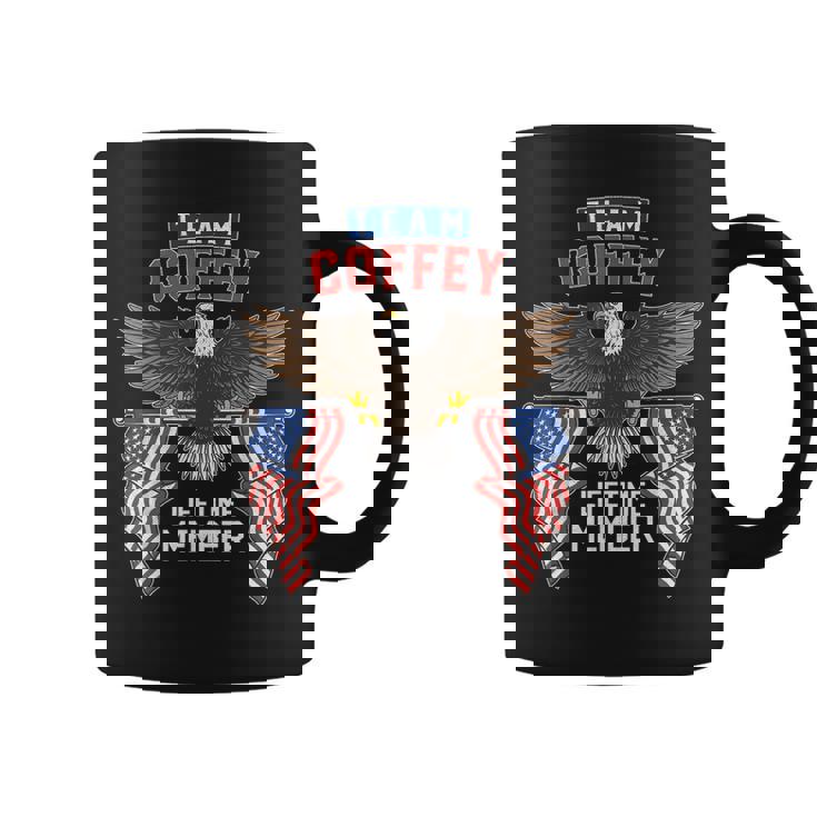 Team Coffey Lifetime Member Us Flag Coffee Mug - Seseable