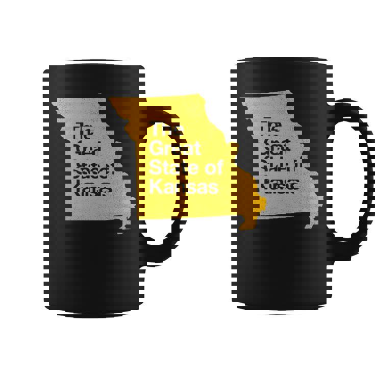 The Great State Of Kansas Missouri Map Coffee Mug - Seseable
