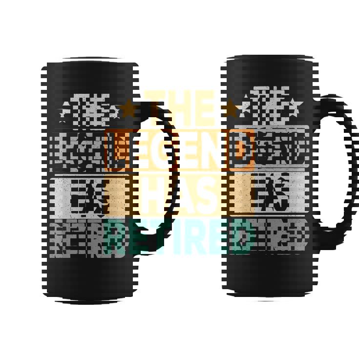The Legend Has Retired Retro Retirement Funny Retiring Coffee Mug ...