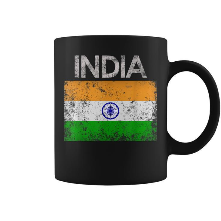 Vintage India Indian Flag Pride Gift Coffee Mug | Seseable