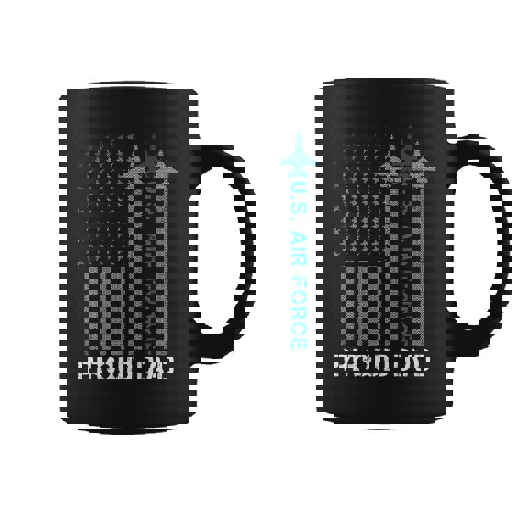 Vintage Proud Dad Us Air Force Flag - Usaf Coffee Mug - Seseable