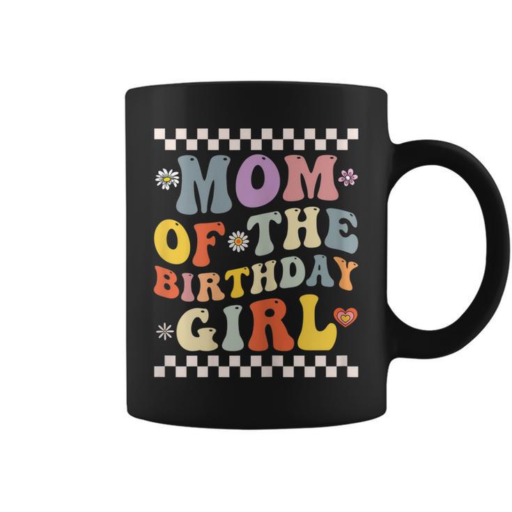 Womens Mom Of The Birthday Girl Groovy Vintage Coffee Mug | Mazezy