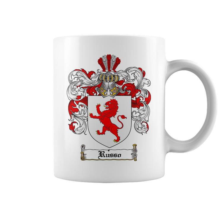 Russo Family Crest - Russo Coat Of Arms Coffee Mug | Seseable