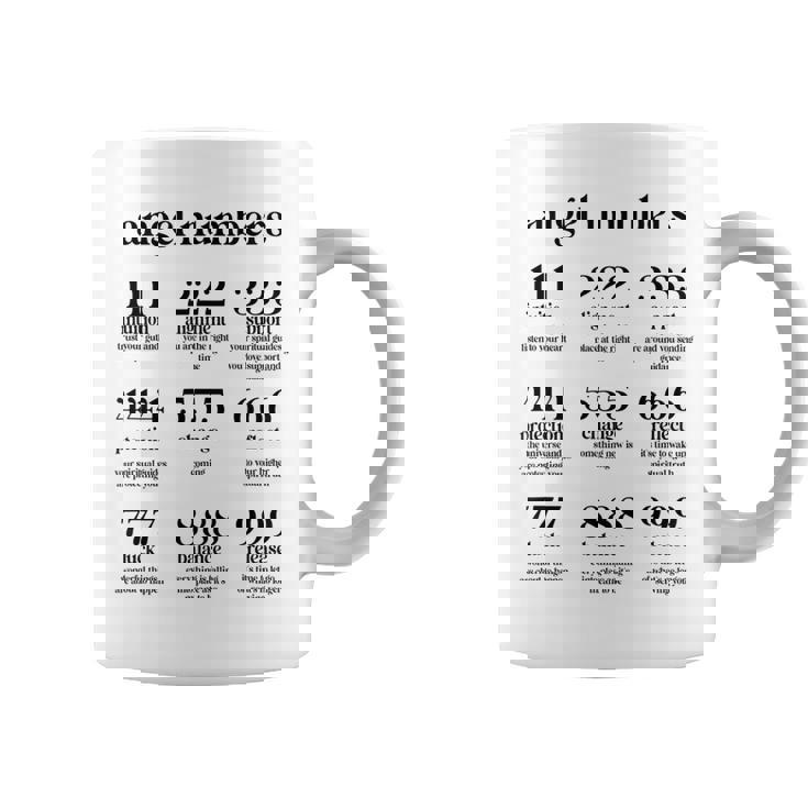 Angel-Numbers Aesthetic Numerology Vintage Retro Coffee Mug | Mazezy