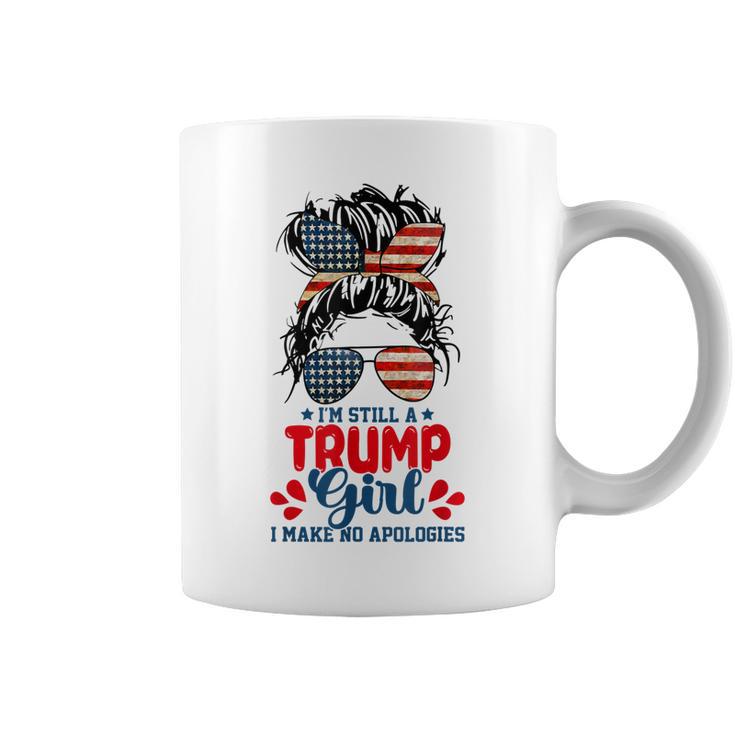 Funny Messy Bun Trump Girl Women Retro Trump 2024 Election V2 Coffee ...