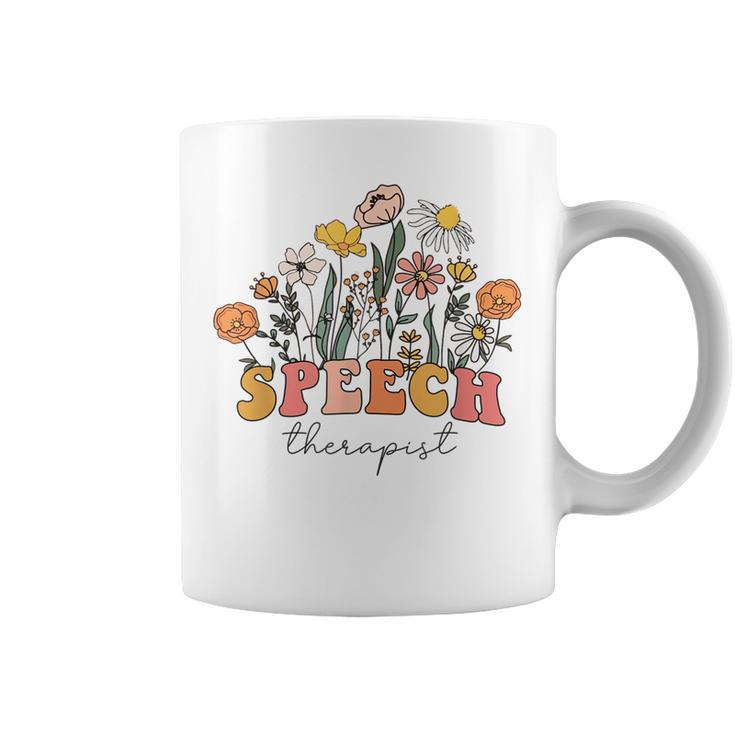 Vintage Floral Speech Therapist Your Words Matter Women Coffee Mug | Mazezy