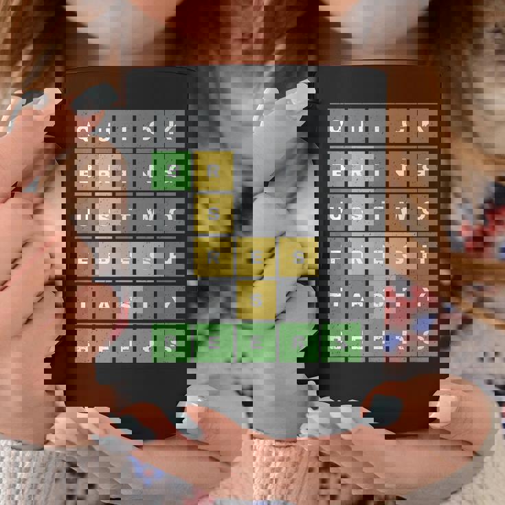 Bring Us Two Beers Word Game Coffee Mug | Mazezy