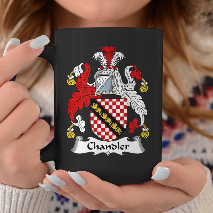 Chandler Coat Of Arms Family Crest Coffee Mug - Seseable