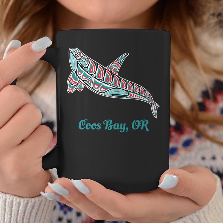 Coos Bay Oregon Upward Orca Killer Whale Native American Coffee Mug ...