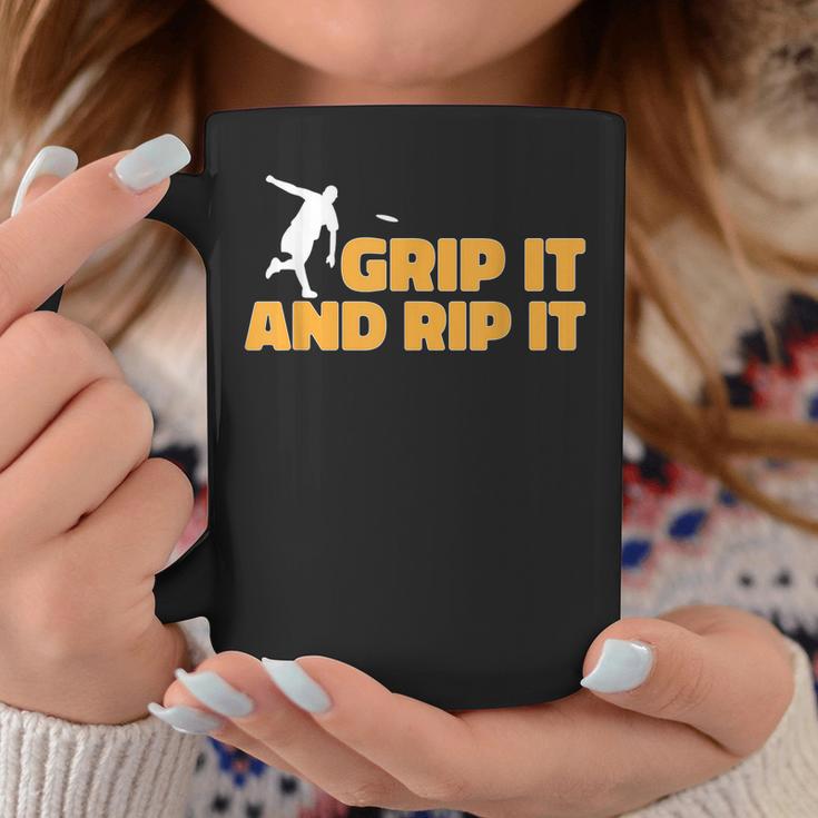 Disc Golf Player Grip It And Rip It Disc Golf Coffee Mug | Mazezy