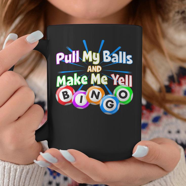 Funny Bingo King - Make Me Yell Bingo Coffee Mug | Mazezy