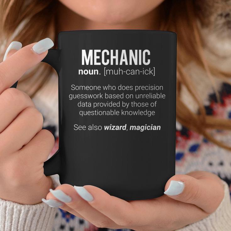 Funny Mechanic Meaning Mechanic Noun Definition Coffee Mug | Mazezy