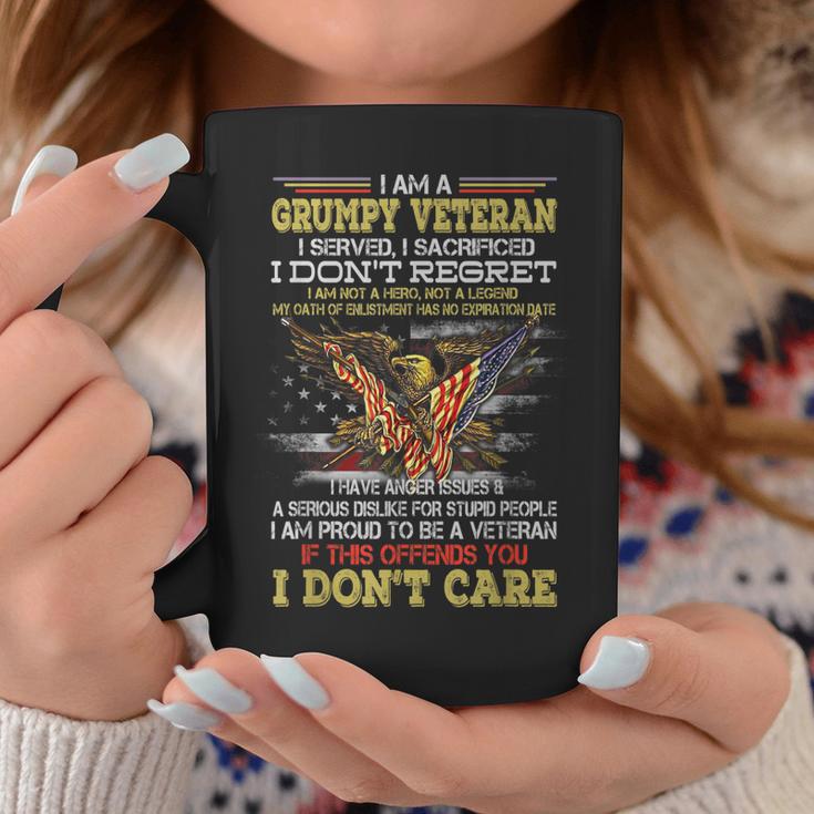 I Am A Grumpy Old Veteran I Served I Sacrificed Veterans Day Coffee Mug ...