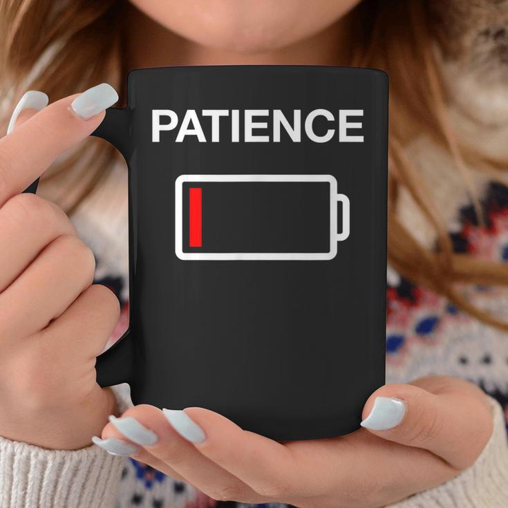 Low Patience Low Battery Mom Dad Funcle Battery Coffee Mug | Mazezy