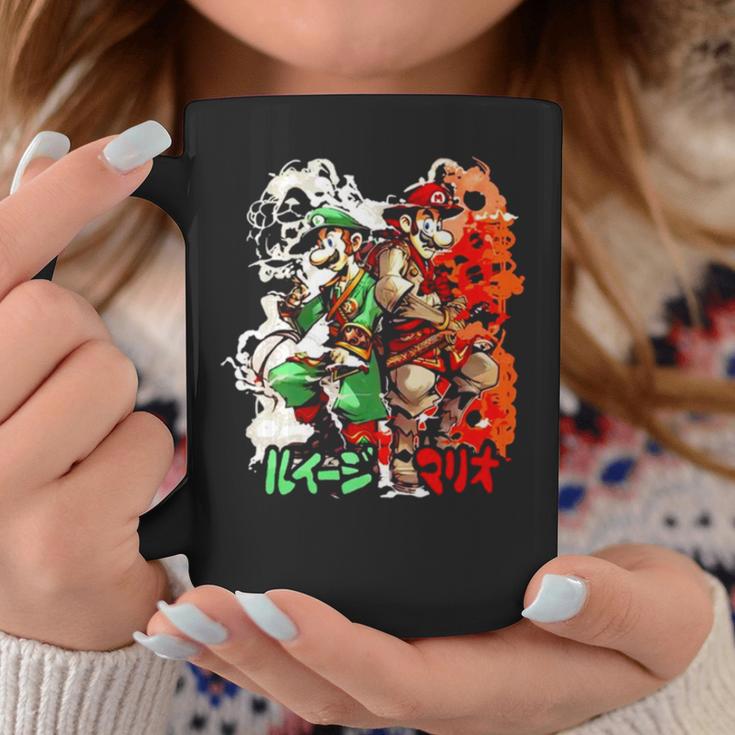 Luigi And Mario Samurai Coffee Mug | Mazezy