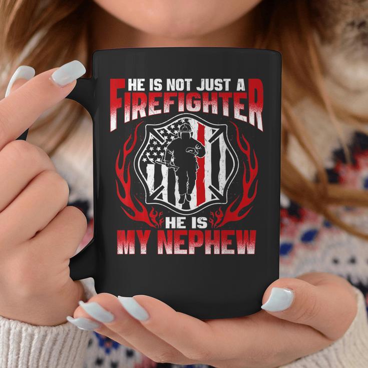 My Nephew Is Firefighter Thin Red Line Proud Fire Aunt Uncle Coffee Mug ...