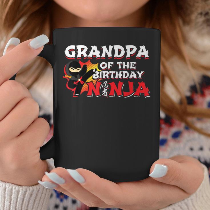 Ninja Birthday Party Grandpa Of The Birthday Ninja Coffee Mug | Mazezy