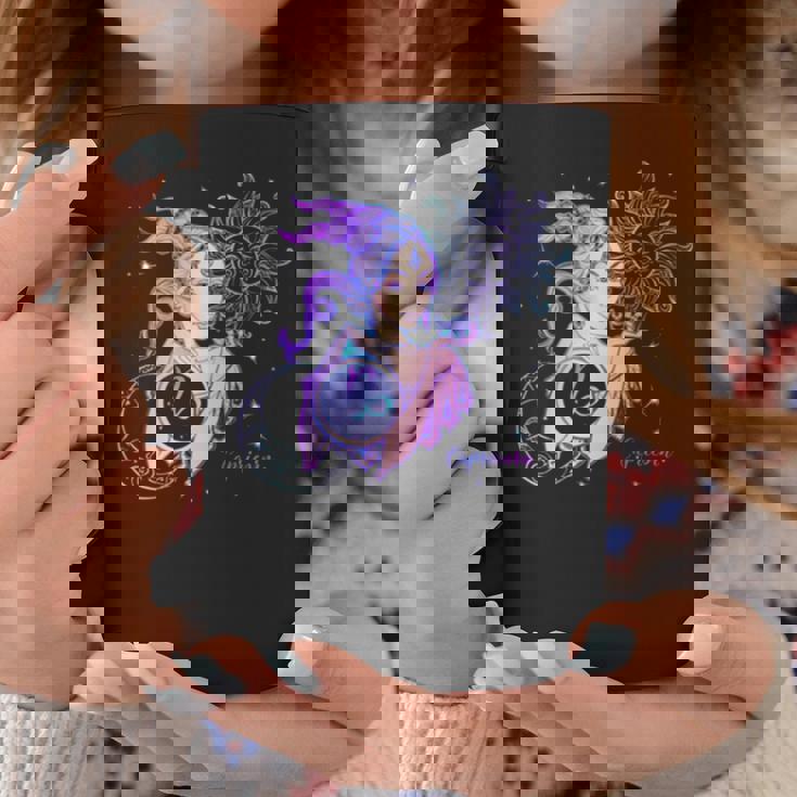 Purple Art Capricorn Horoscope Zodiac Sign Coffee Mug | Mazezy