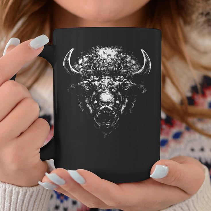 Retro Buffalo Silhouette Bison Wild Animal Coffee Mug | Mazezy